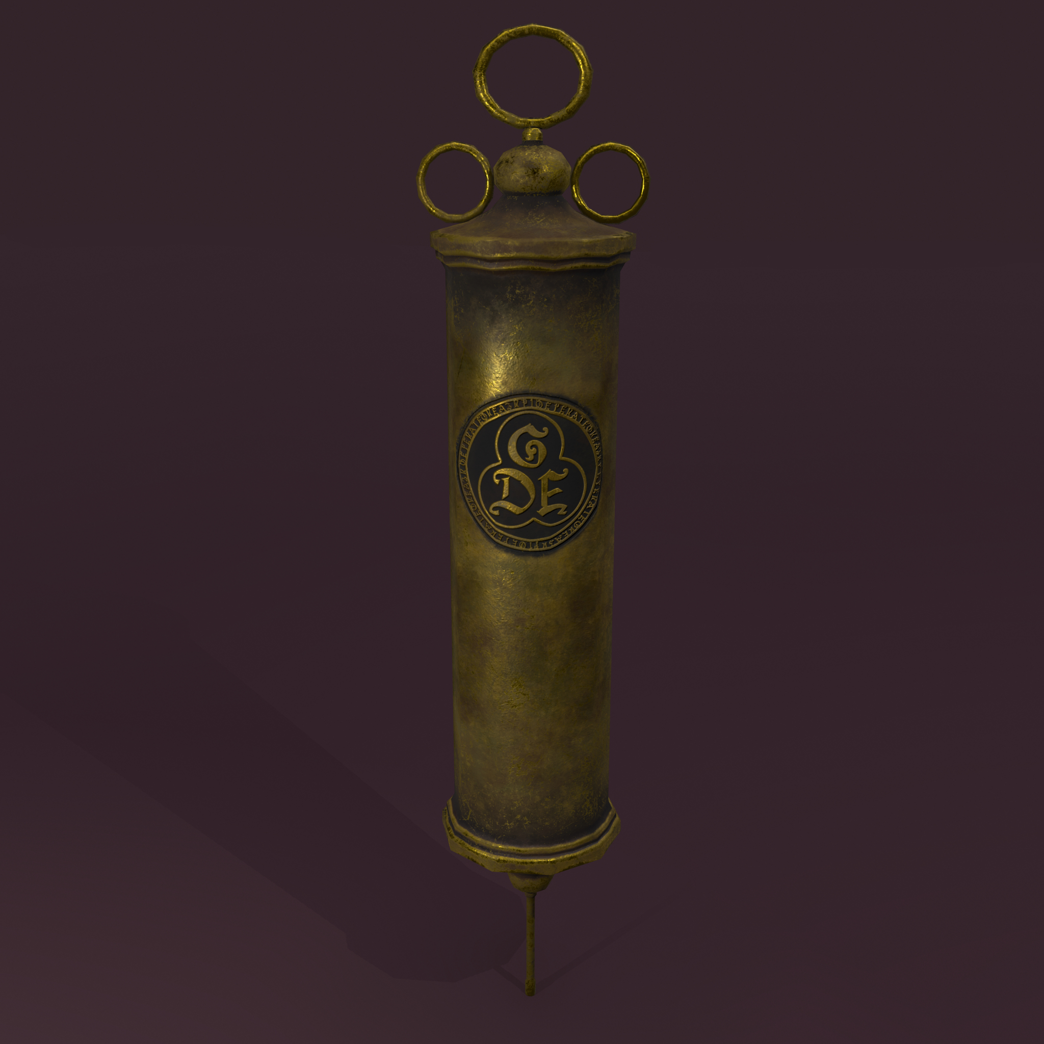 3D vintage medieval medical syringe - TurboSquid 1391235