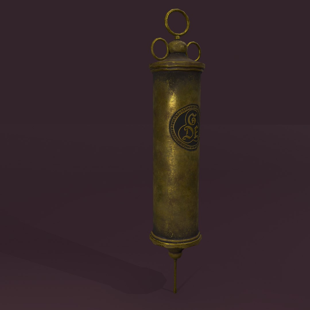 3D Vintage Medieval Medical Syringe - TurboSquid 1391235