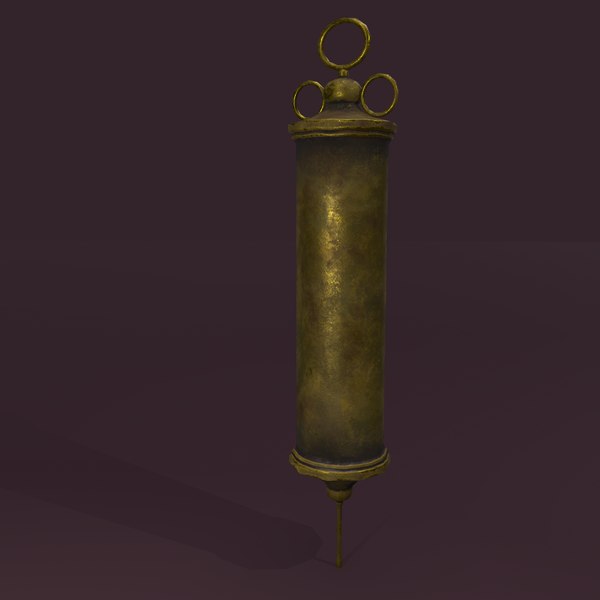 3D vintage medieval medical syringe - TurboSquid 1391235