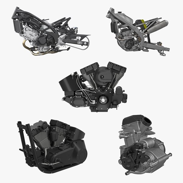 3d motorcycle engine frame model
