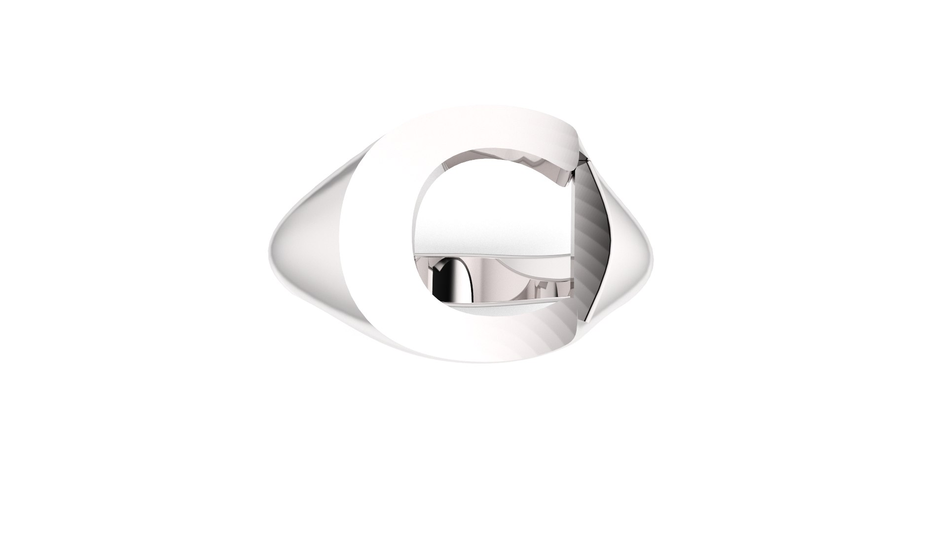 3D Model Alphabet Signet Ring C - TurboSquid 2082368