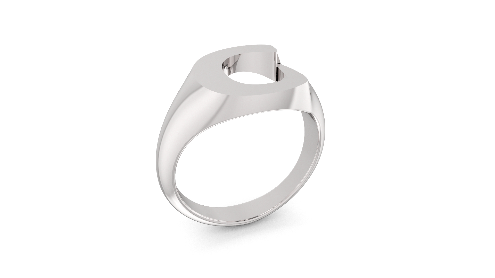 3D Model Alphabet Signet Ring C - TurboSquid 2082368