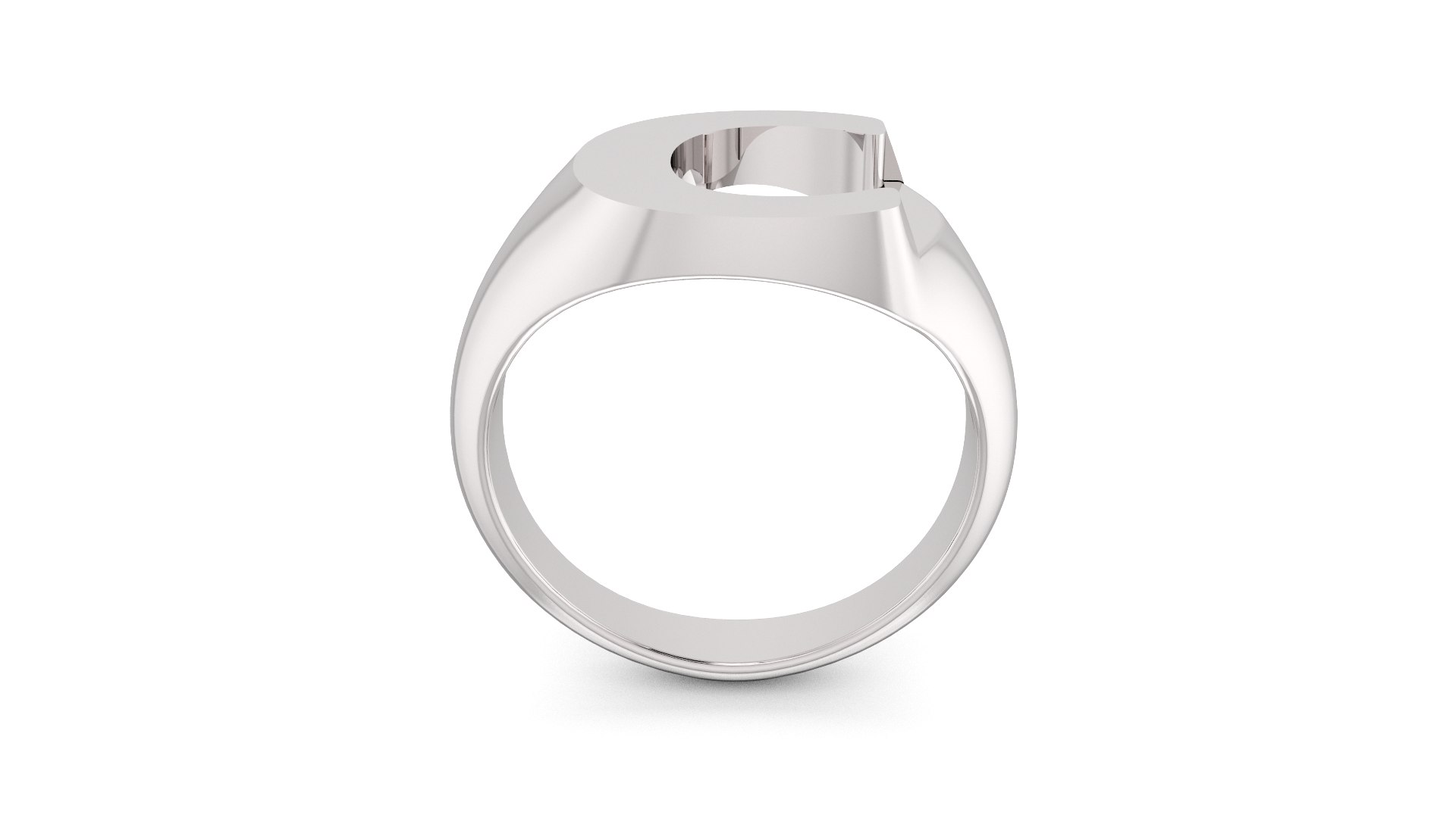 3D Model Alphabet Signet Ring C - TurboSquid 2082368