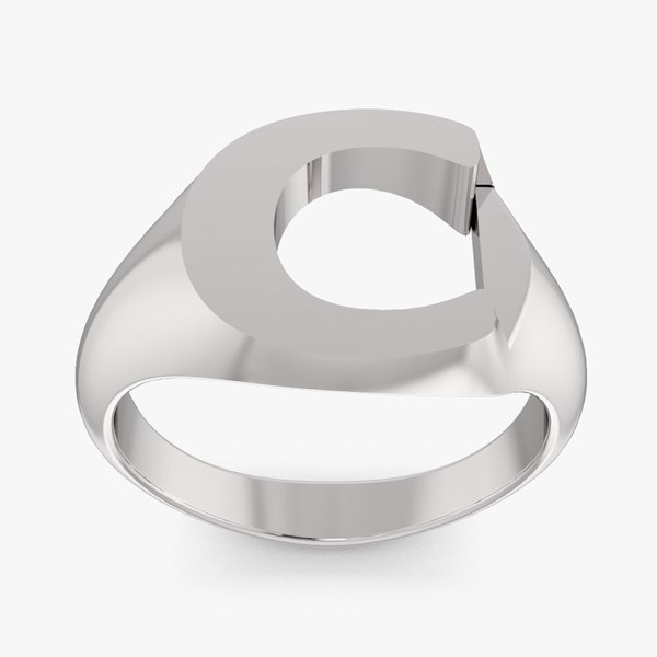 Alphabet Signet Ring C 3D 모델 - TurboSquid 2082368