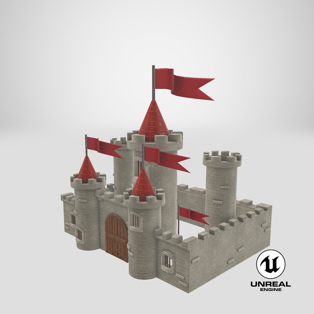 Cartoon castle 3D model - TurboSquid 1293686
