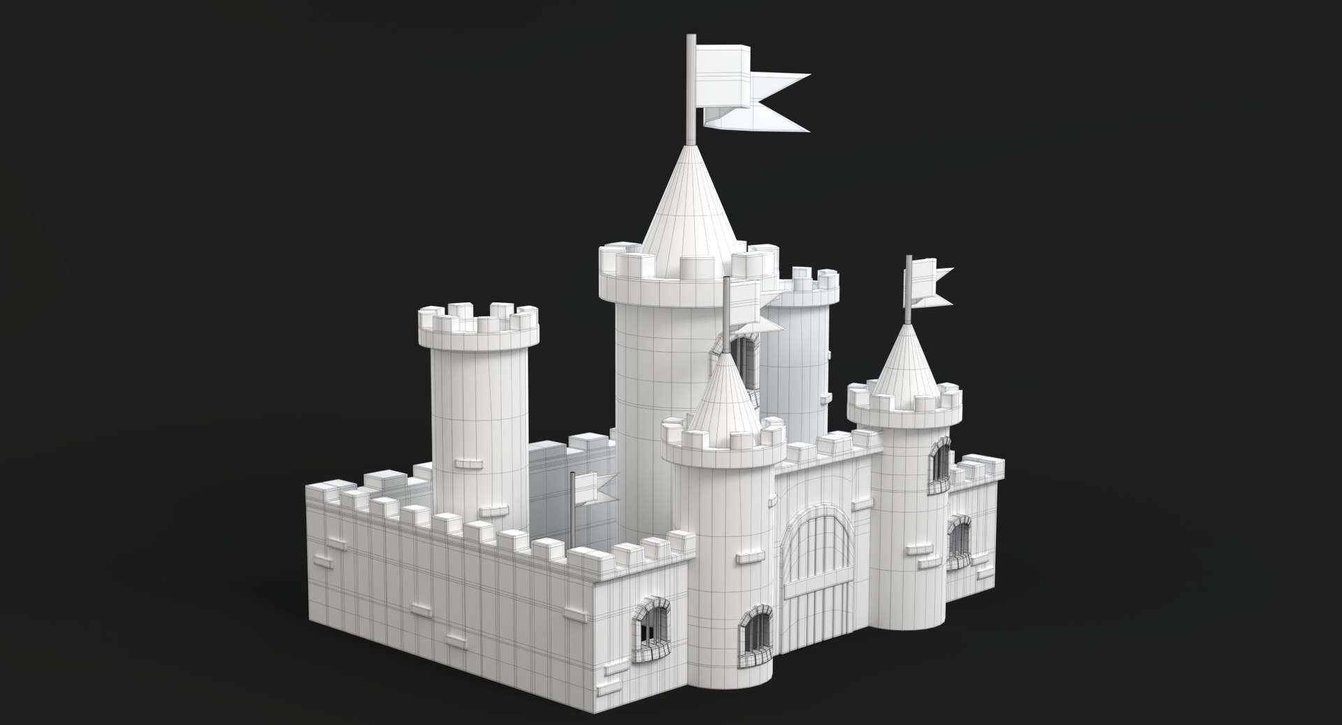 Cartoon Castle 3D Model - TurboSquid 1293686