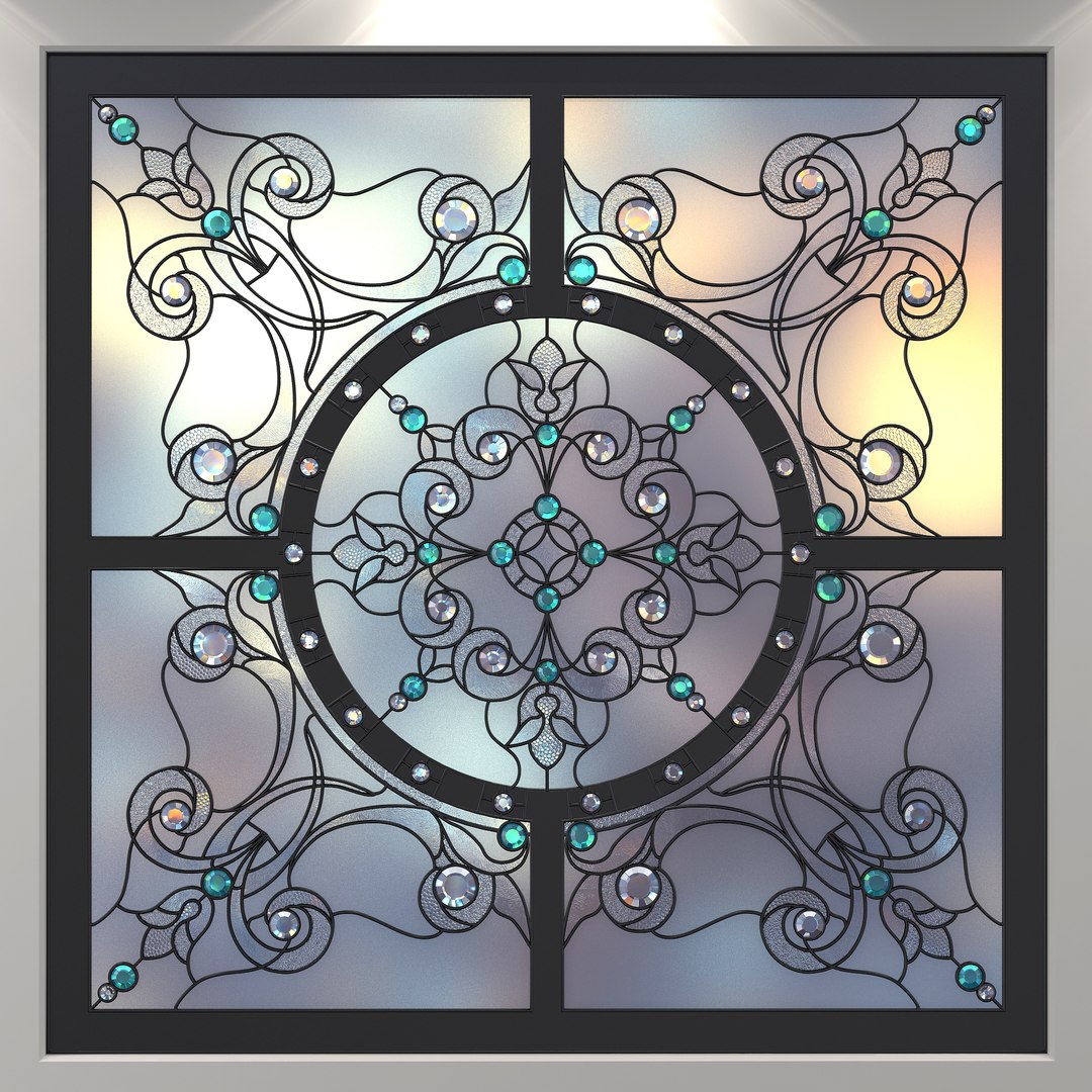 3d Stained-glass Frosted Glass Model