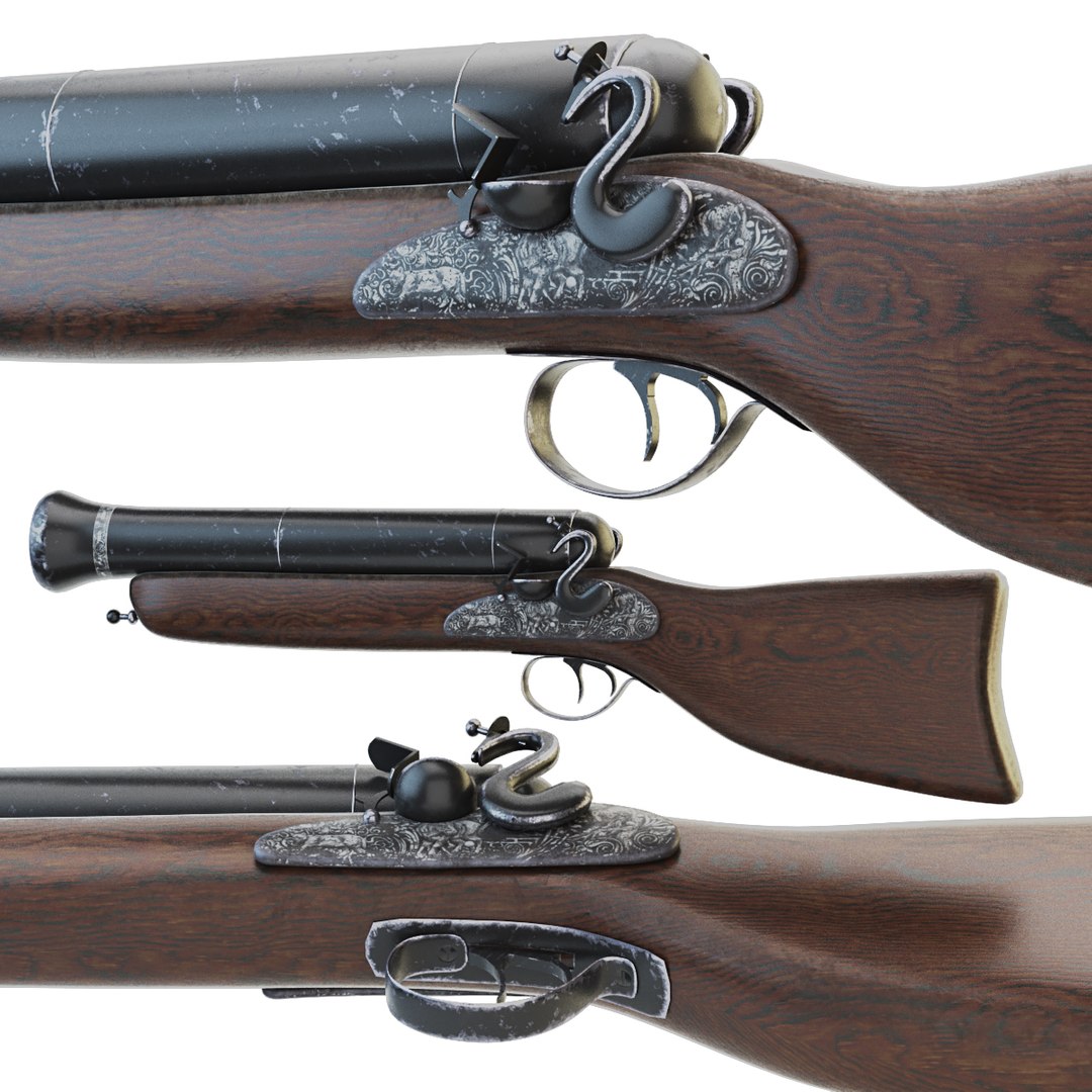 Old musket 3D - TurboSquid 1591772