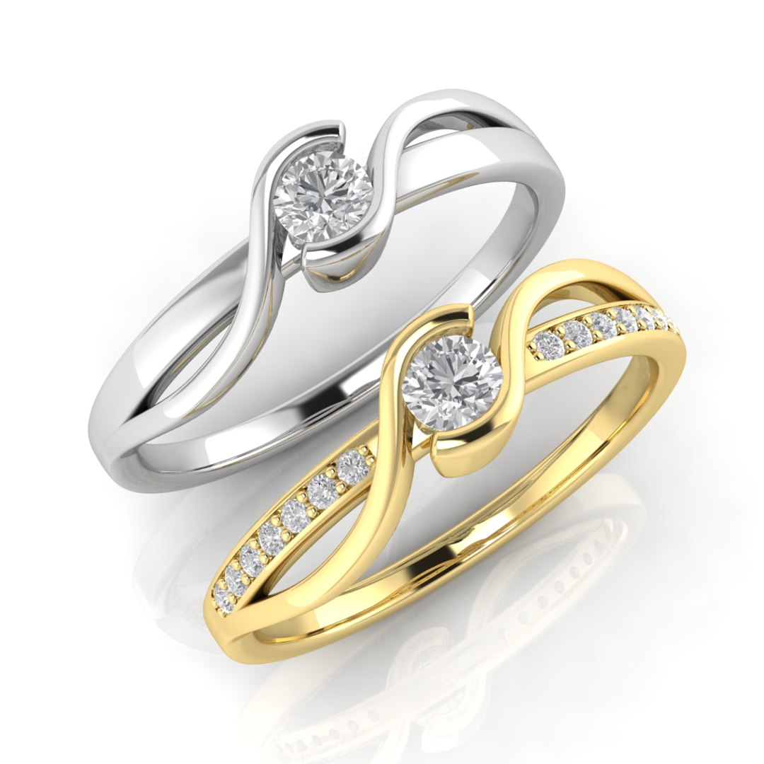 Unique Bypass Ring 2 3D Model - TurboSquid 1577601