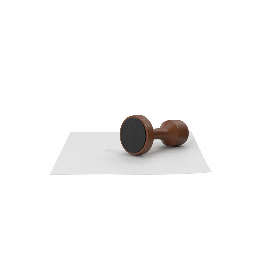 Round Stamp And Paper 3D Model - TurboSquid 2110630