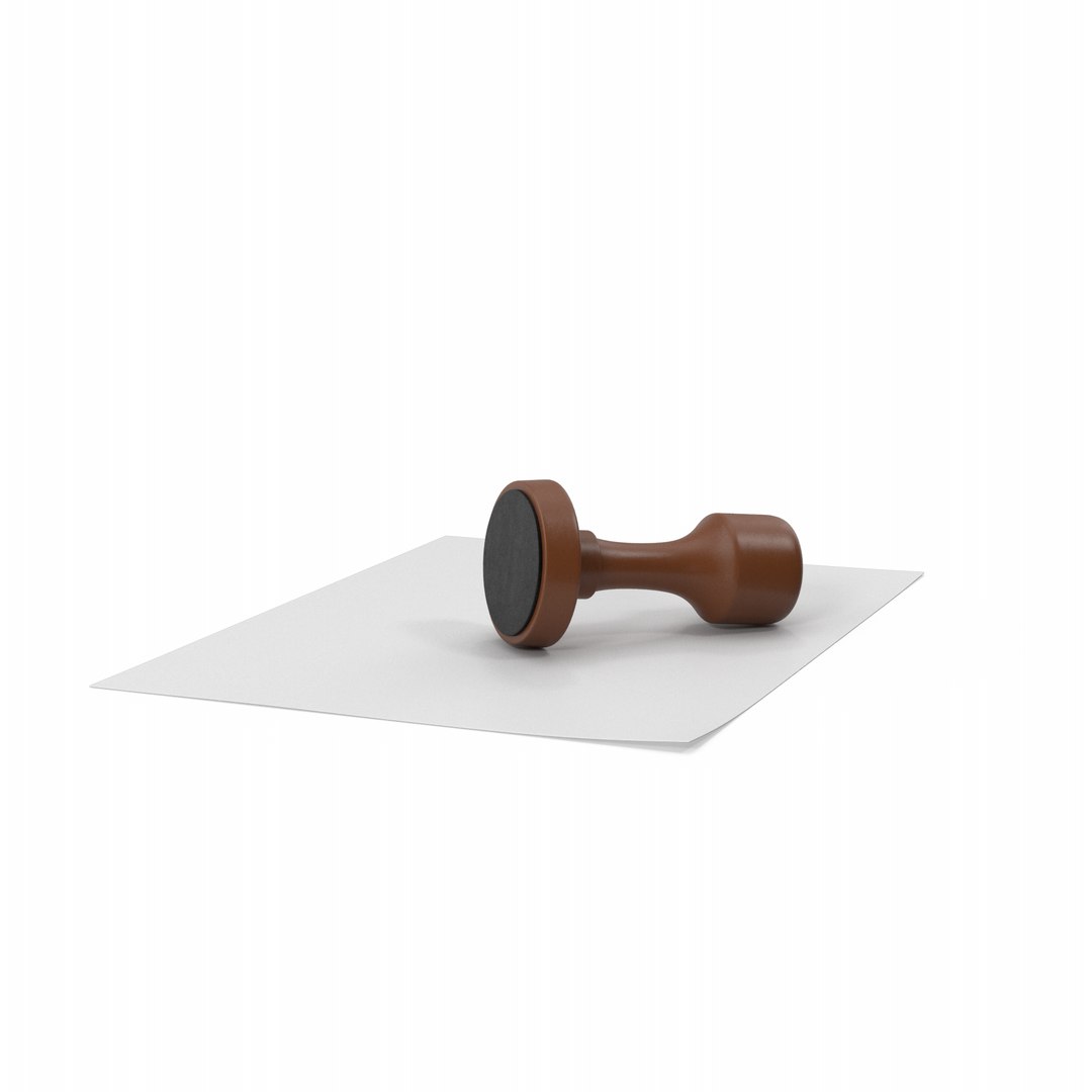 Round Stamp And Paper 3D Model - TurboSquid 2110630