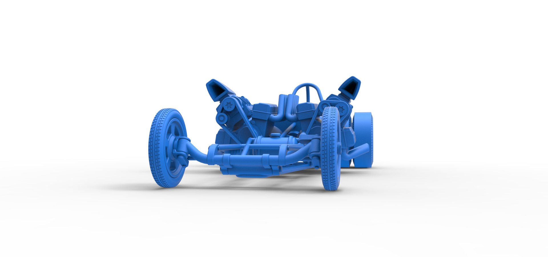 Diecast Front Engine Old School Dragster With 2 V8 Scale 1 To 25 3D ...