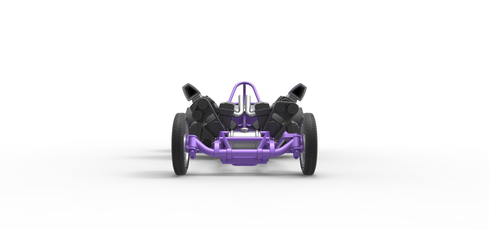 Diecast Front Engine Old School Dragster With 2 V8 Scale 1 To 25 3D ...