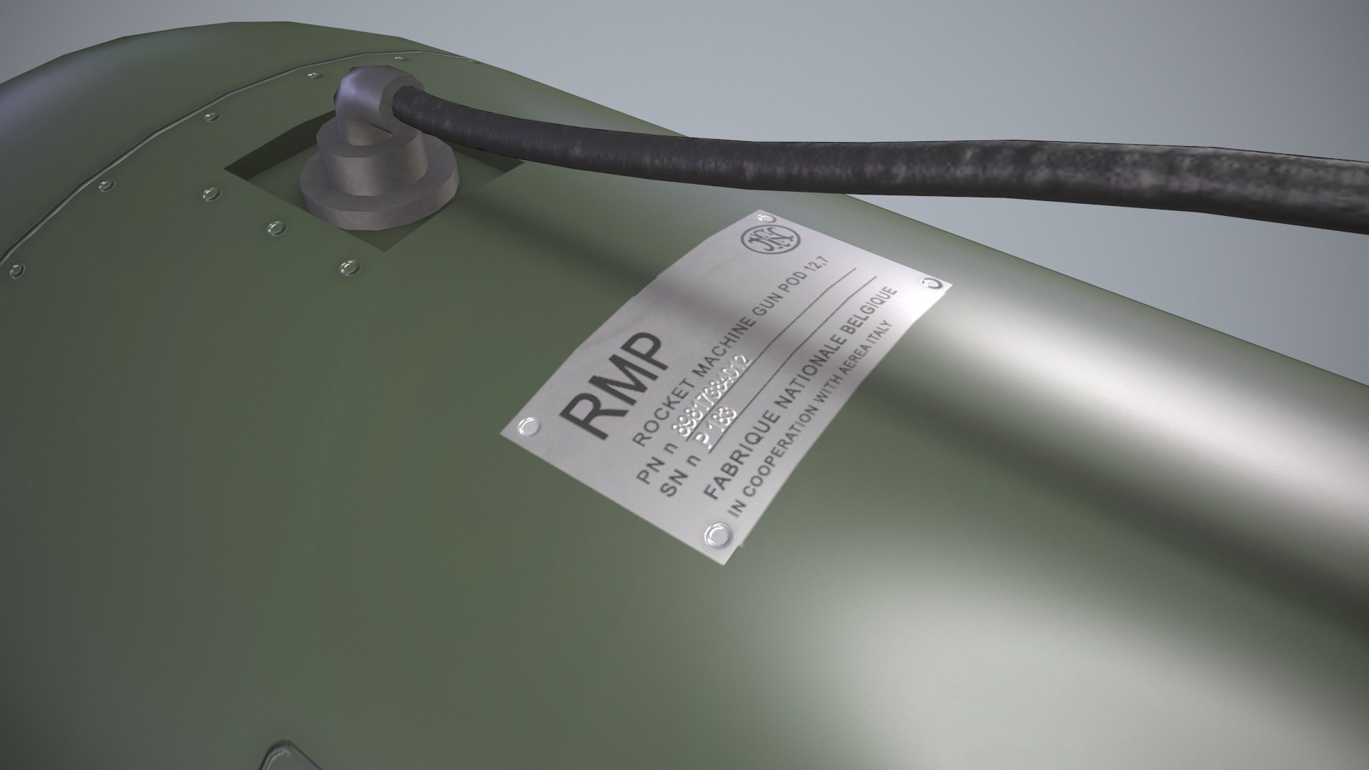 FN Herstal RMP Machine Gun Pod 3D Model - TurboSquid 2210845