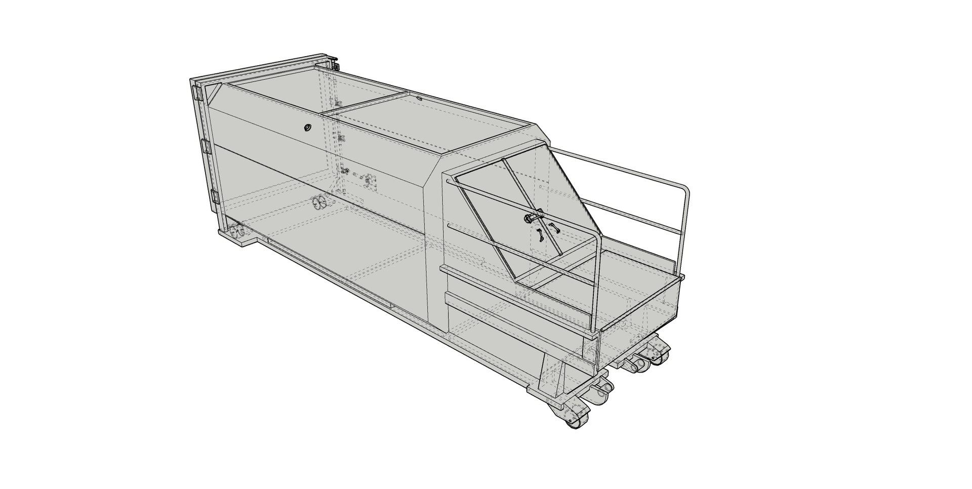 3D Gray Trash Compactor - TurboSquid 2398743