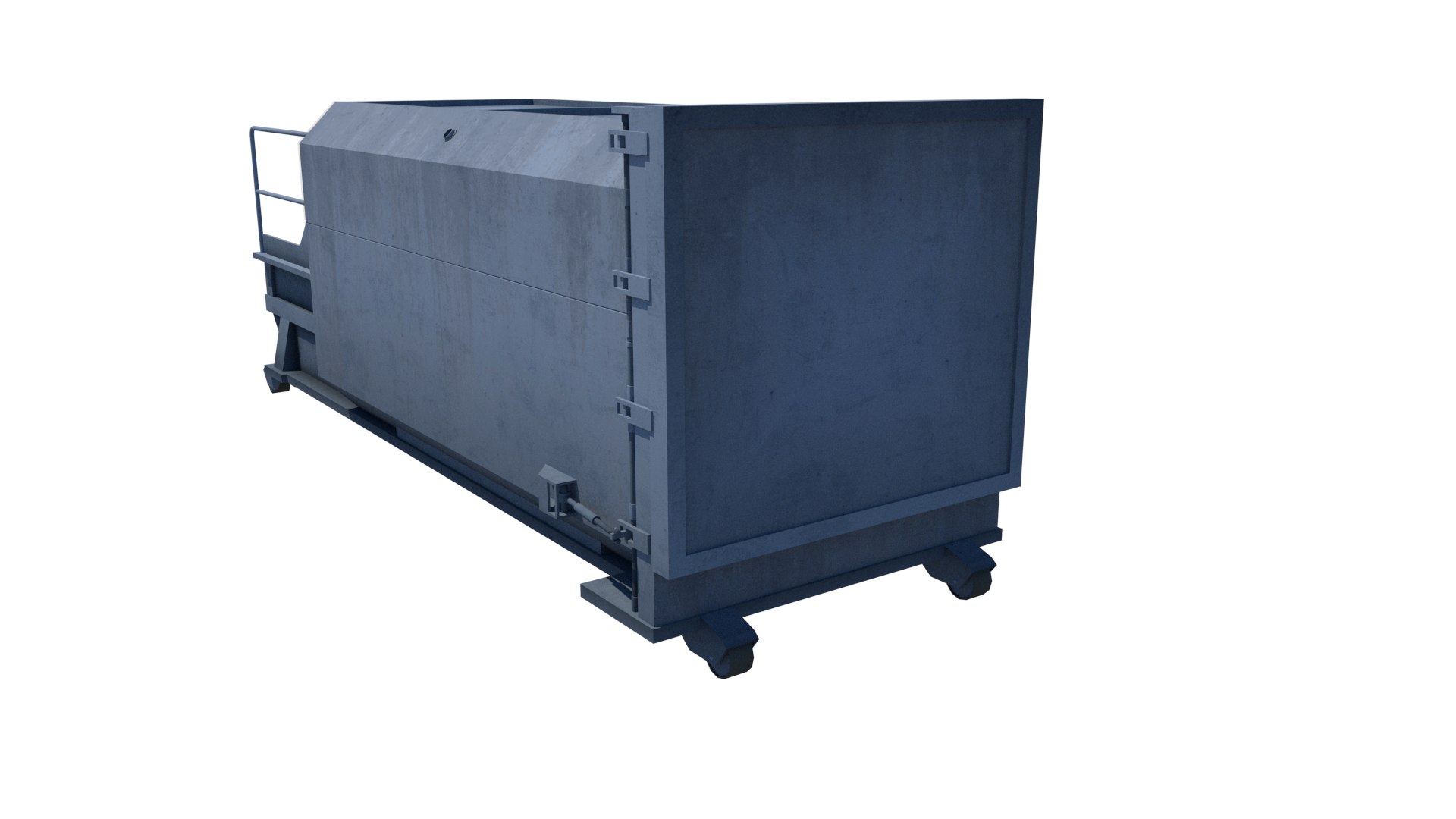 3D Gray Trash Compactor - TurboSquid 2398743