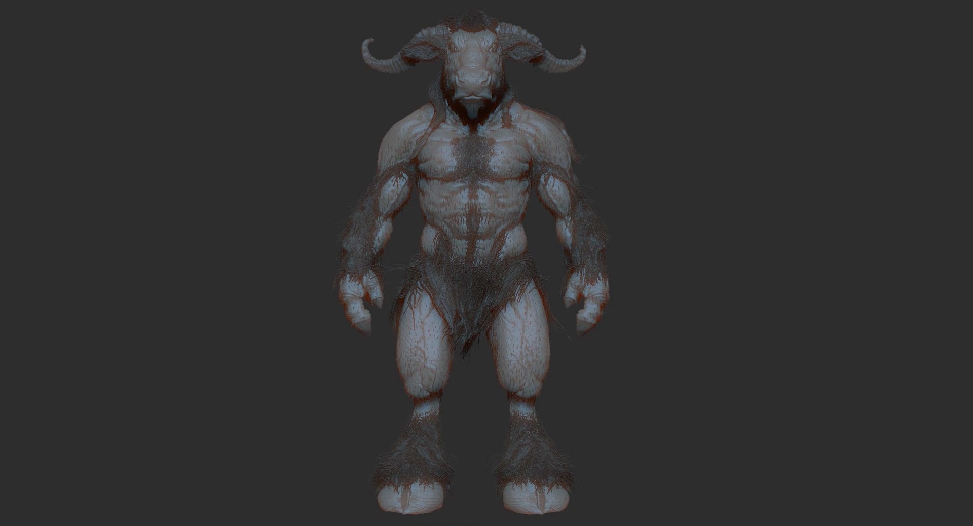 3d minotaur animation model