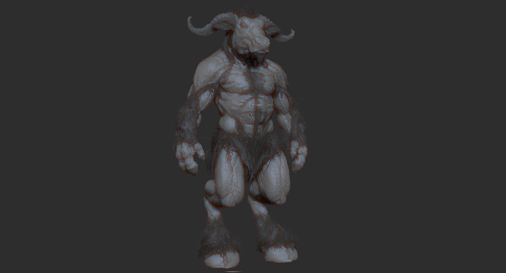 3d minotaur animation model