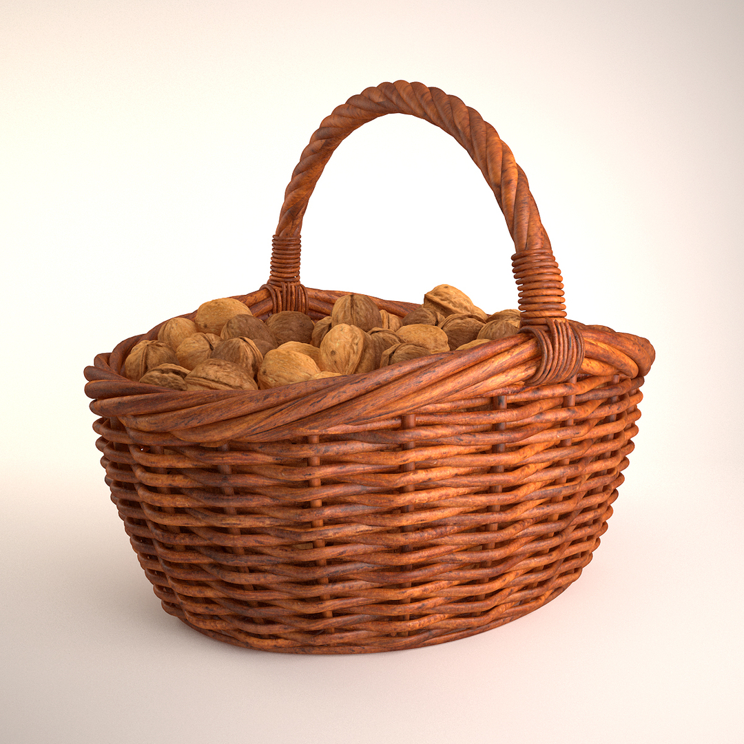 Walnuts Basket Model - TurboSquid 1578039
