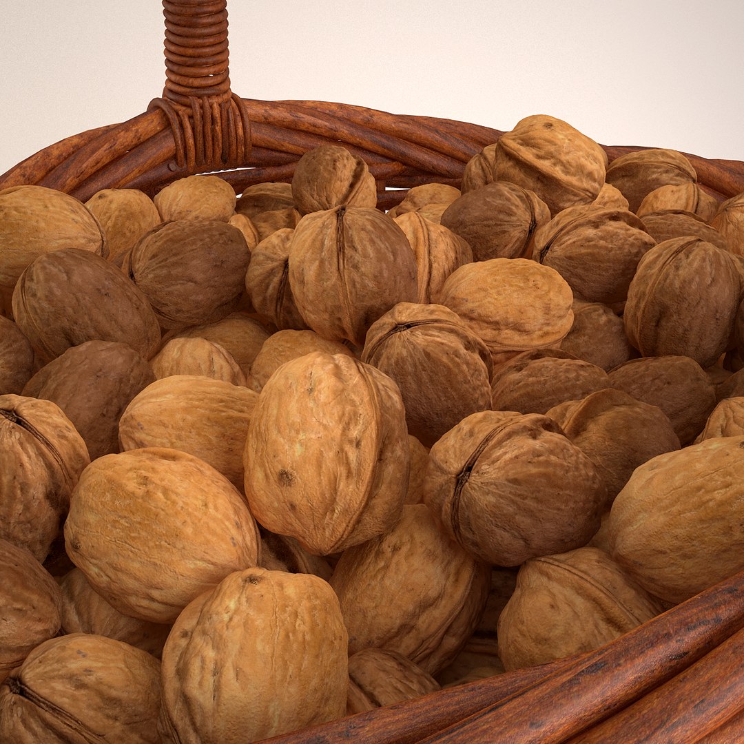 Walnuts Basket Model - TurboSquid 1578039