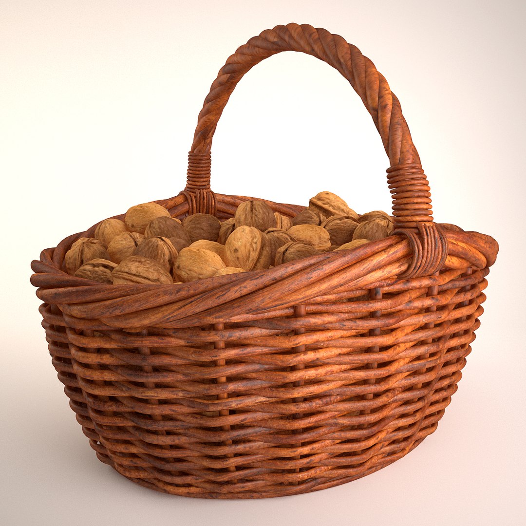Walnuts Basket Model - TurboSquid 1578039