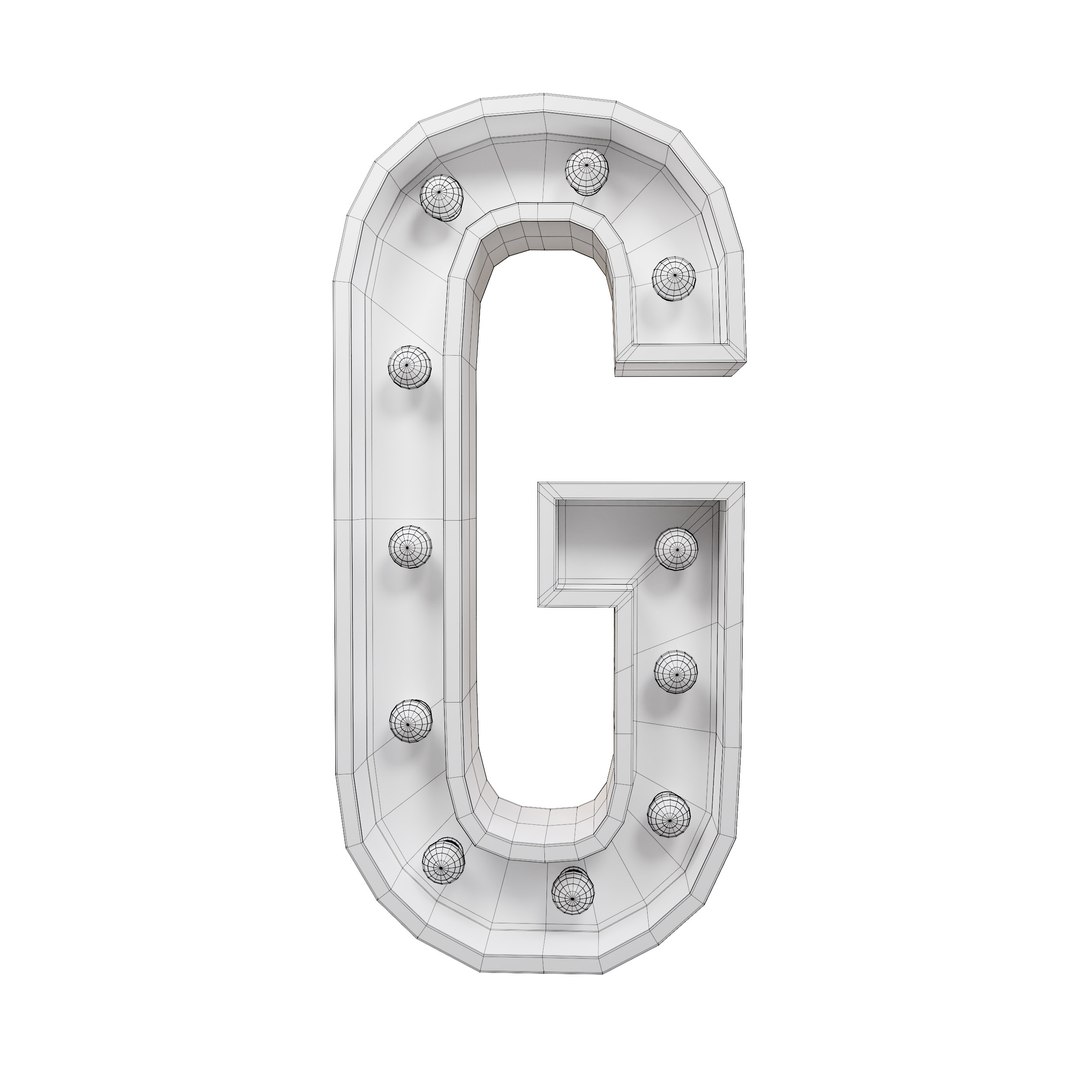 3D Marquee Letter G Led Glow Sign 3dmodel - TurboSquid 1973827