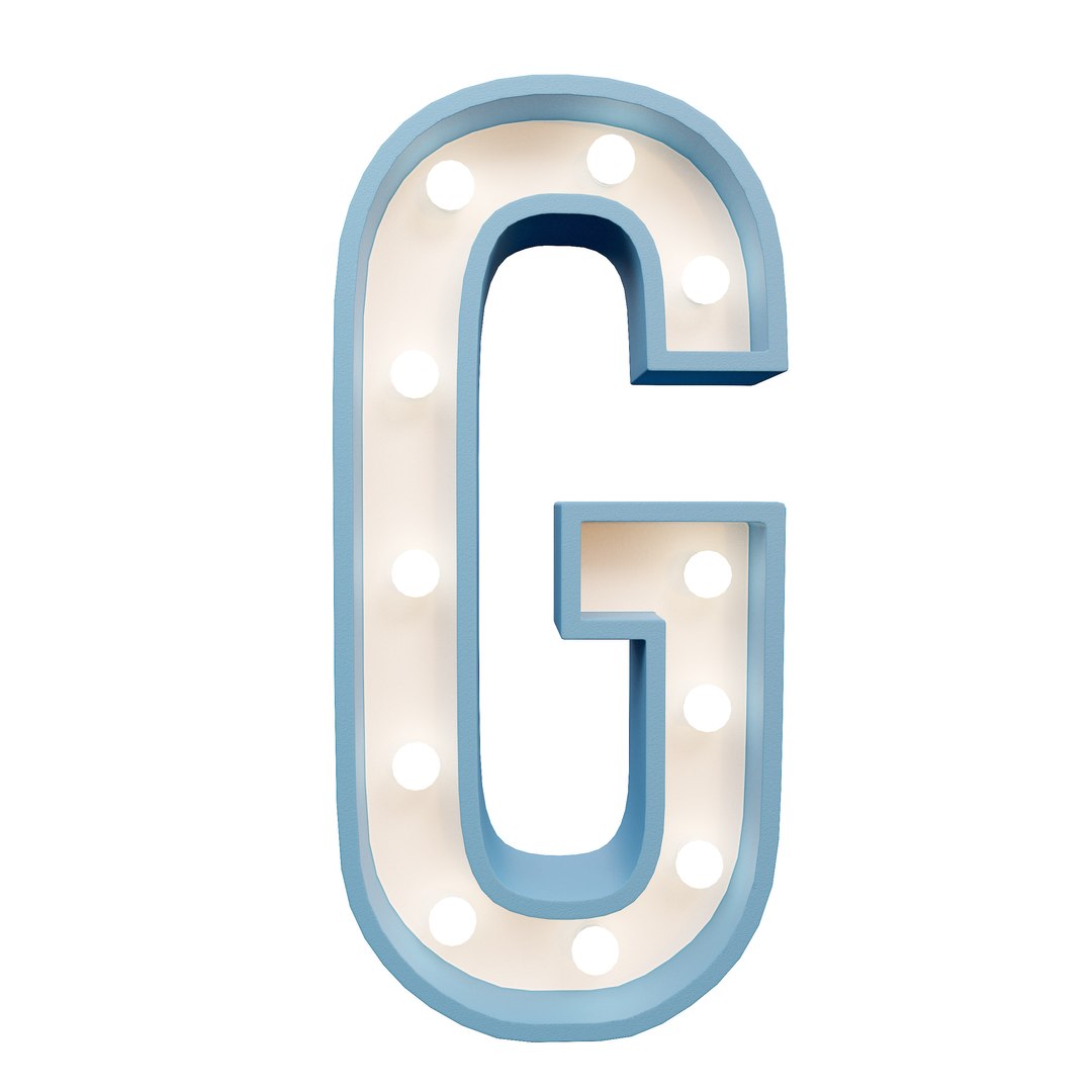 3D Marquee Letter G Led Glow Sign 3dmodel - TurboSquid 1973827