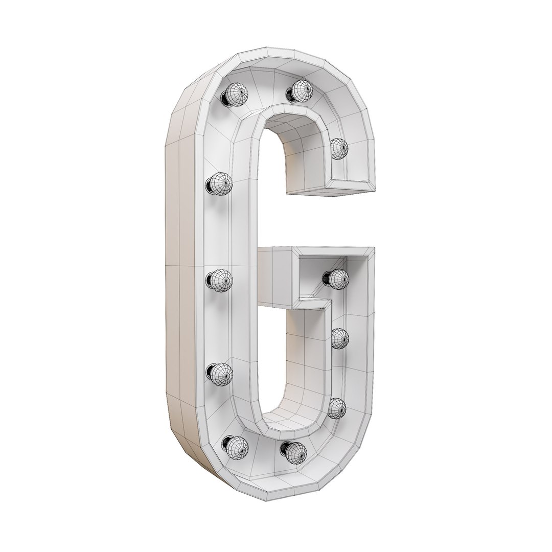 3D Marquee Letter G Led Glow Sign 3dmodel - TurboSquid 1973827