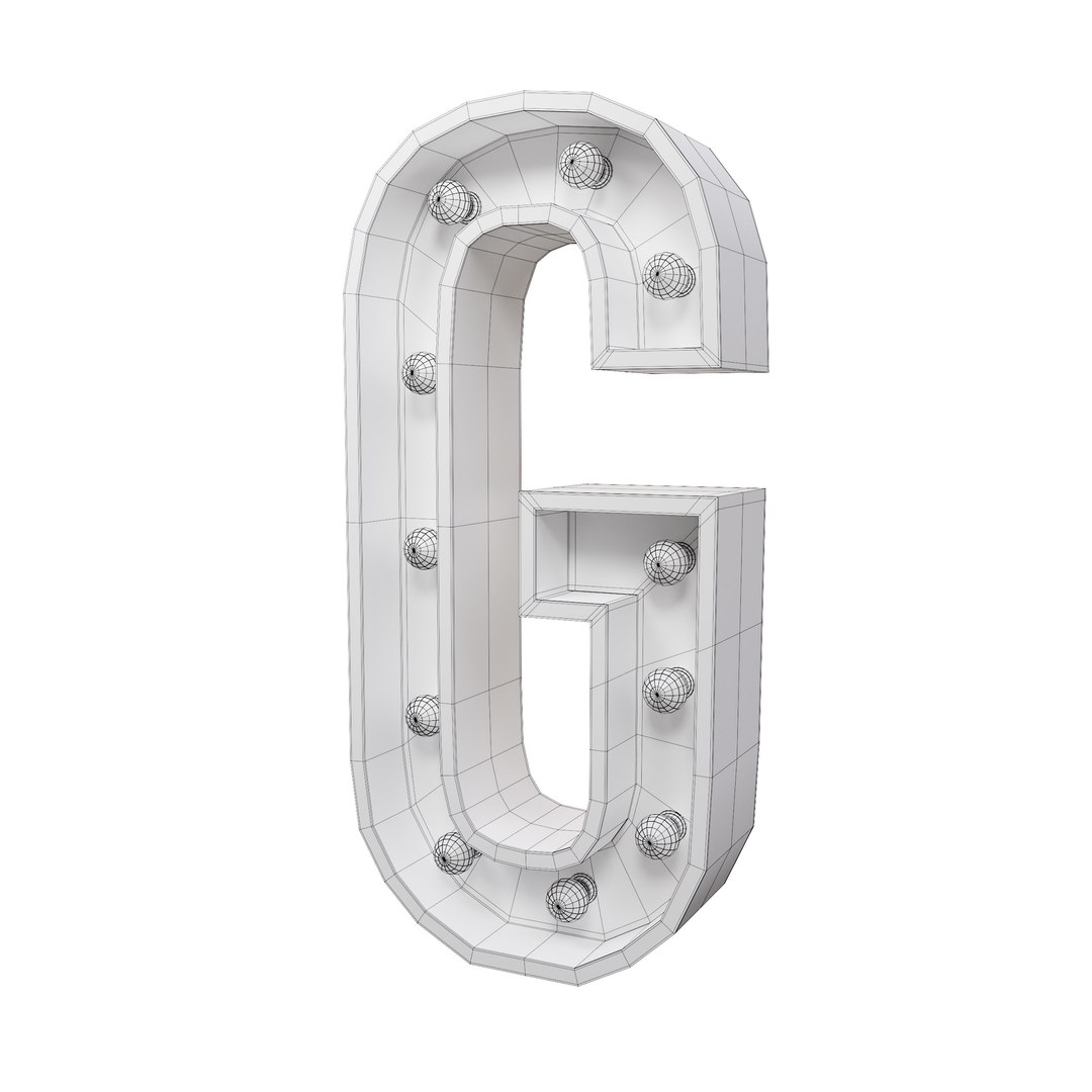 3D Marquee Letter G Led Glow Sign 3dmodel - TurboSquid 1973827