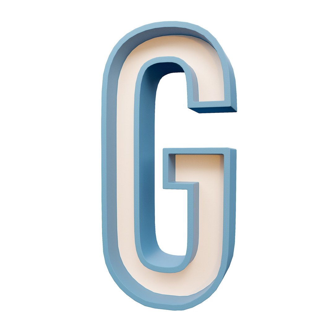 3D Marquee Letter G Led Glow Sign 3dmodel - TurboSquid 1973827