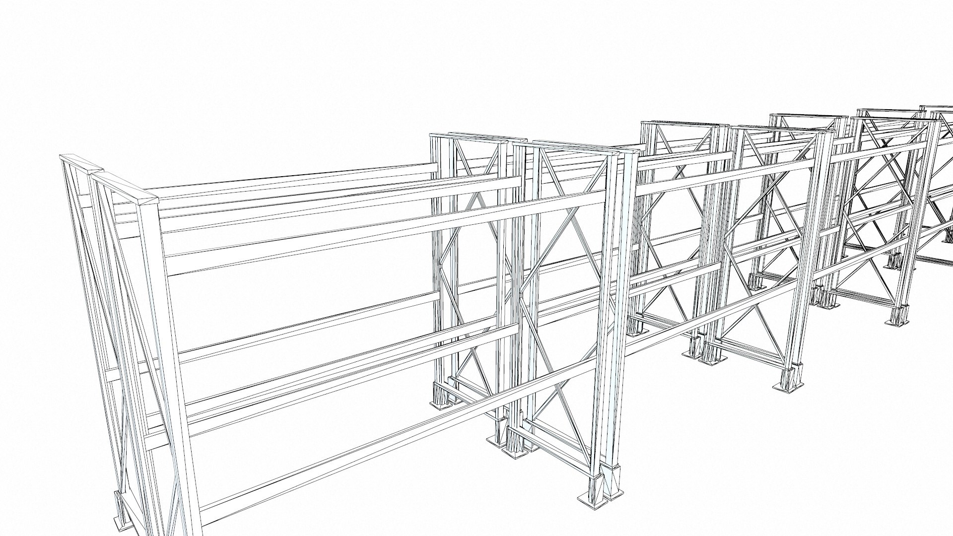 Metal Warehouse Racks 3D Model - TurboSquid 2337105