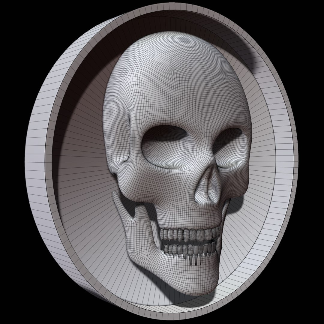 Skull Relief Model - TurboSquid 1205009
