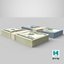 3D 100 Dollars Bill Stack Model - TurboSquid 1386778