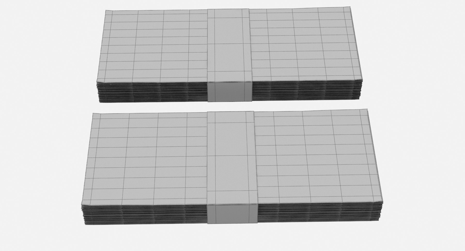 3D 100 Dollars Bill Stack Model - TurboSquid 1386778