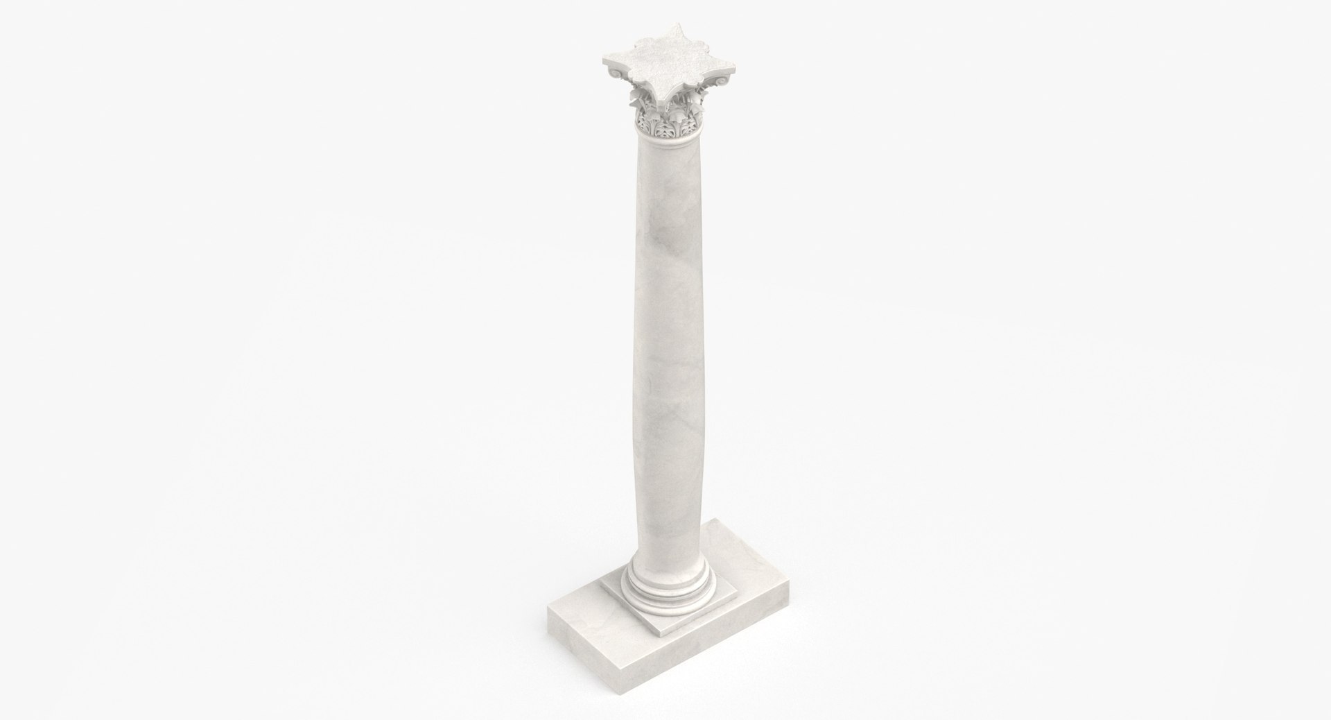 Roman Corinthian Column With Capital 3D Model - TurboSquid 2155890