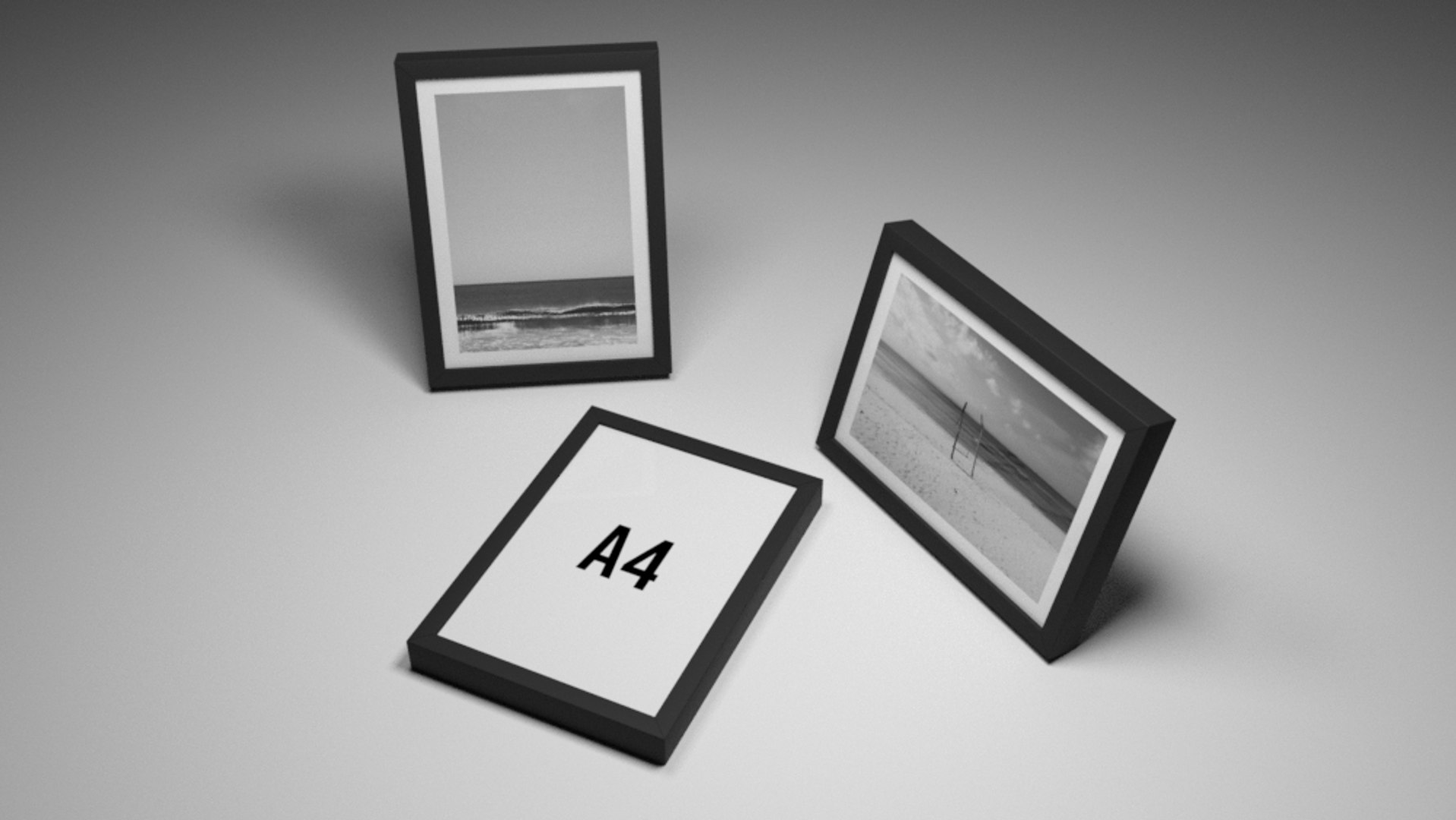 3D A4 Photo Frame Model - TurboSquid 1593004