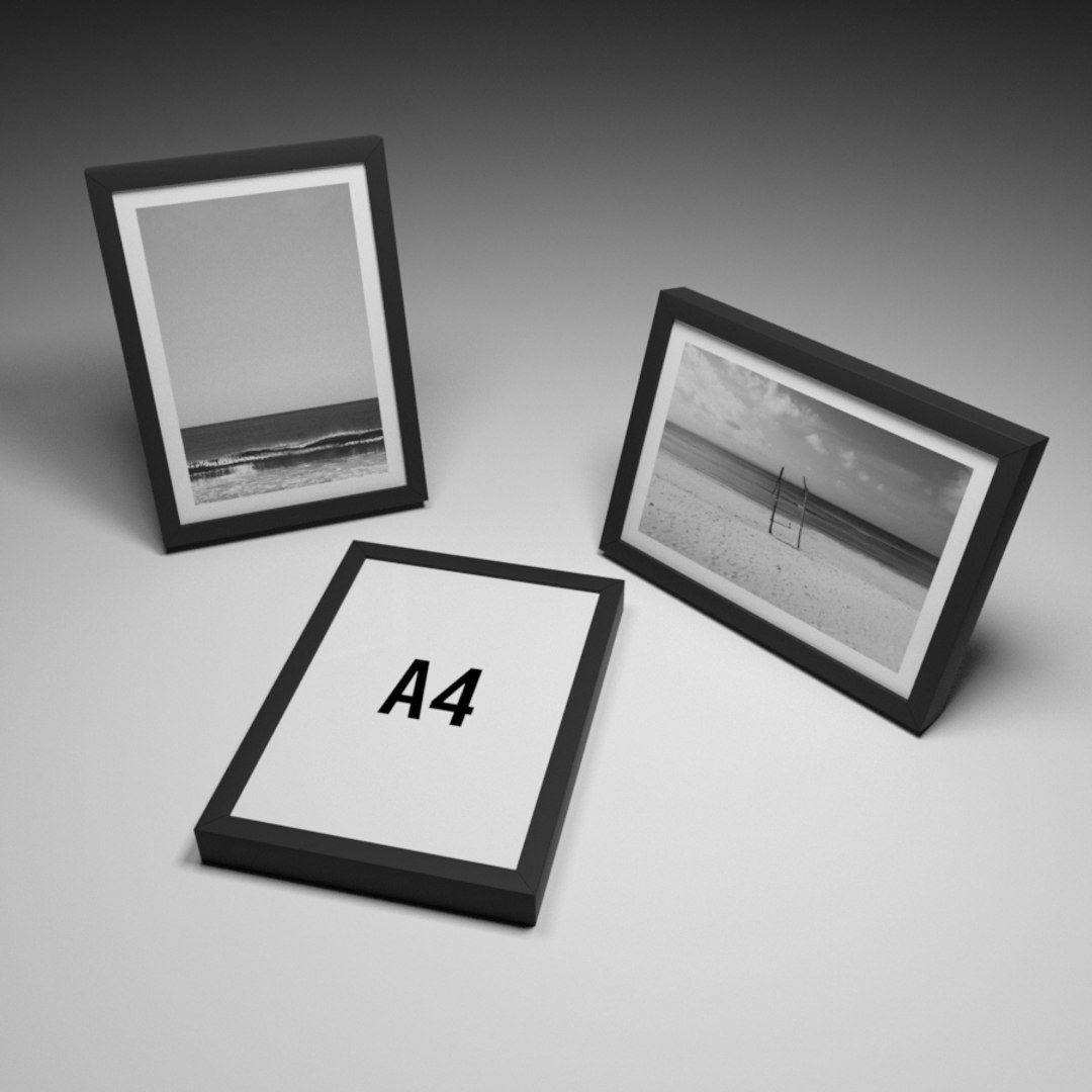 3D A4 Photo Frame Model - TurboSquid 1593004