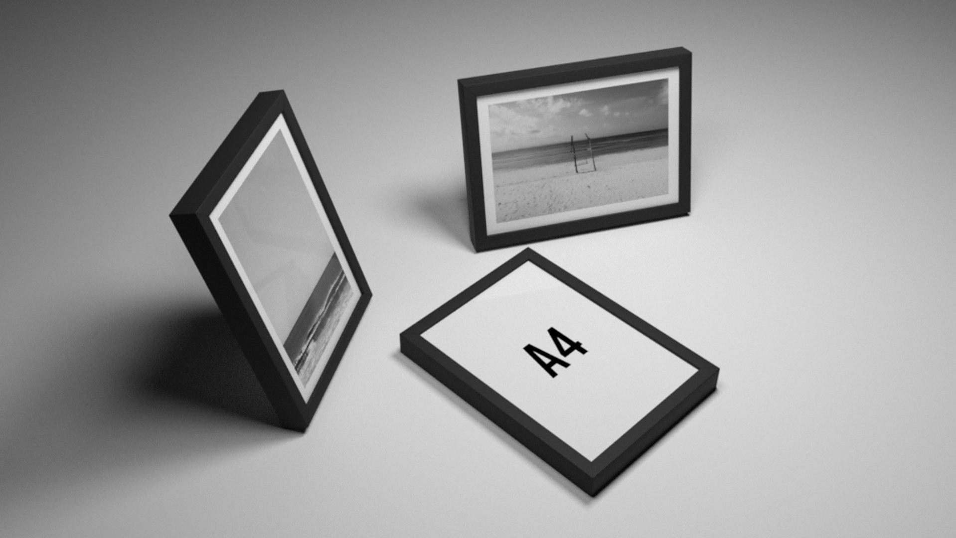 3D A4 Photo Frame Model - TurboSquid 1593004