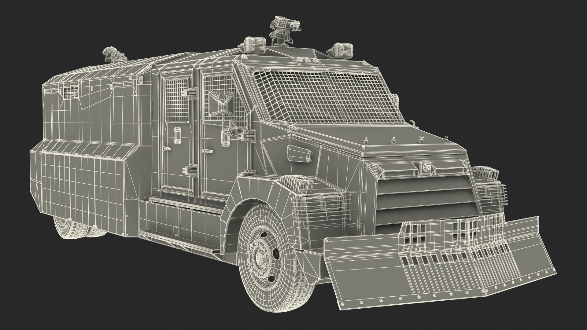 3D Riot Control Vehicle Blue Simple Interior Model - TurboSquid 1968221