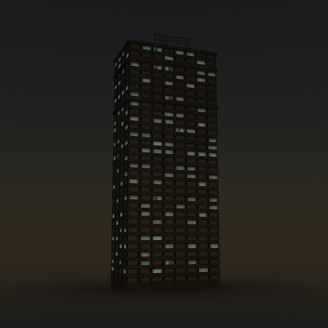 Skyscraper 16 Day Night 3d Obj