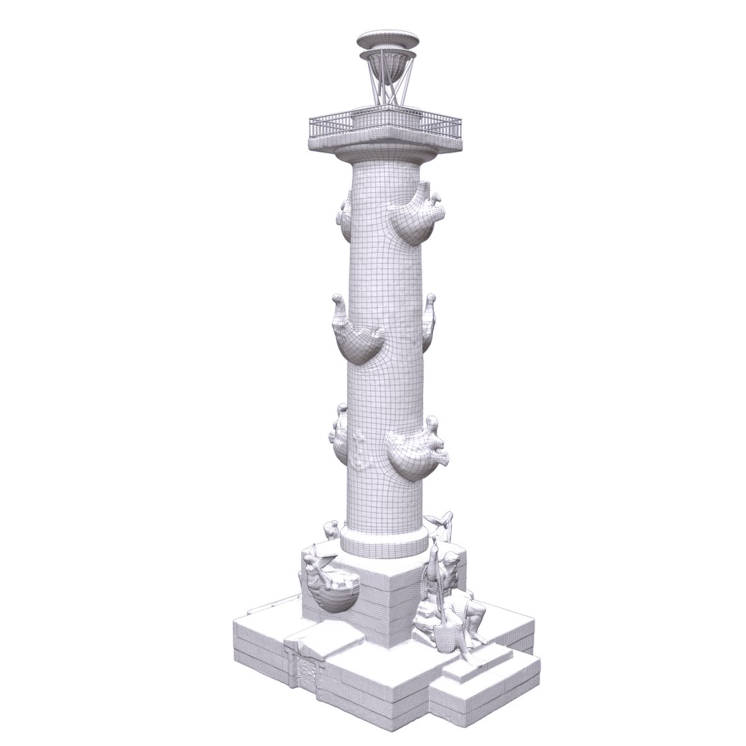 rostral column 3d model