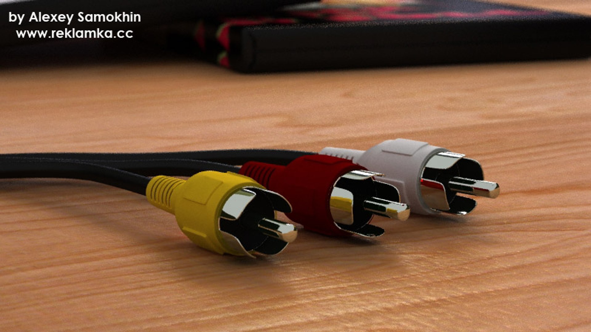 3d model rca connectors