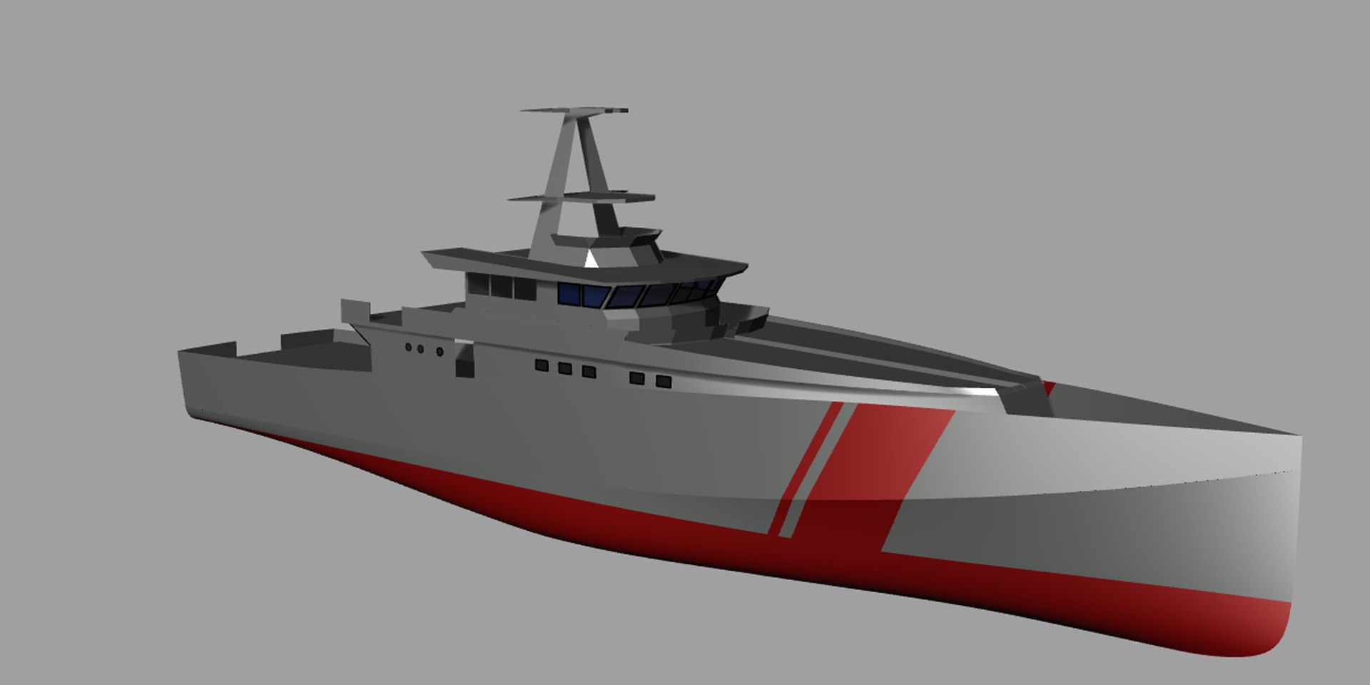 3D Model SIMPLE COAST GUARD VESSEL - TurboSquid 2310408