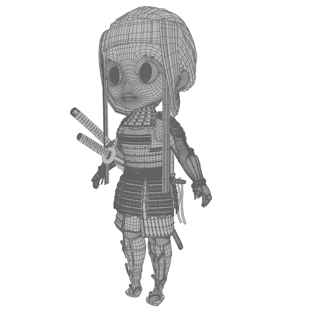 艺伎武士3d模型 Turbosquid 1154288