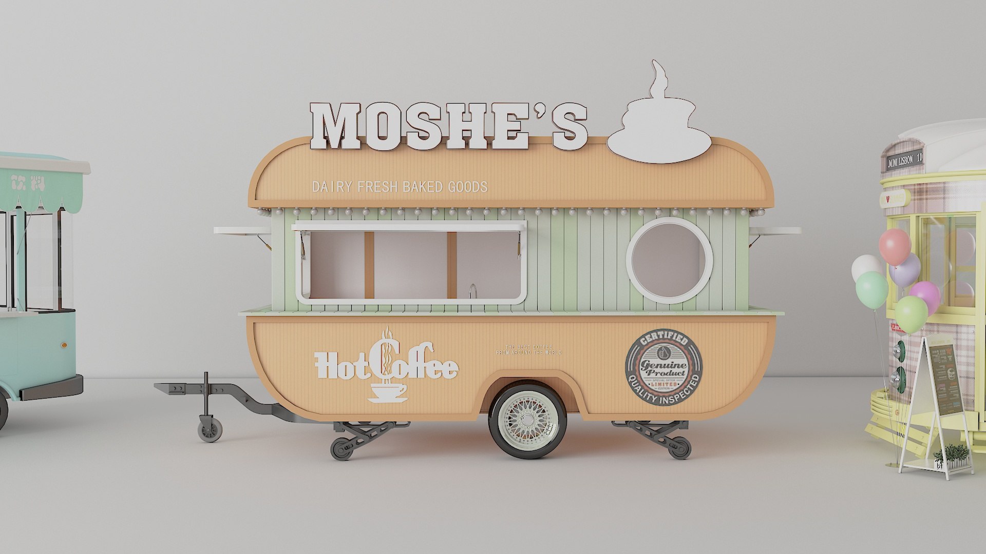 Vendor carts 3D - TurboSquid 2150988