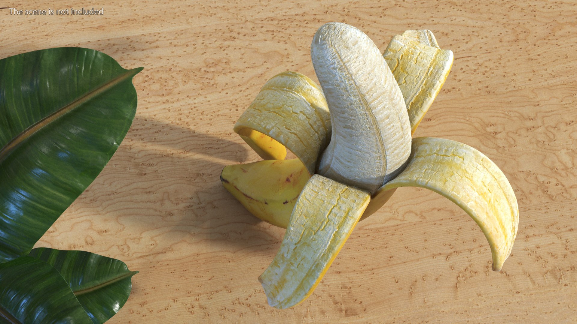 Ripe Banana Peeled From Stem End 3D - TurboSquid 1999827