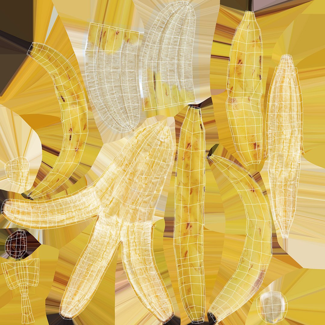 Ripe Banana Peeled From Stem End 3D - TurboSquid 1999827