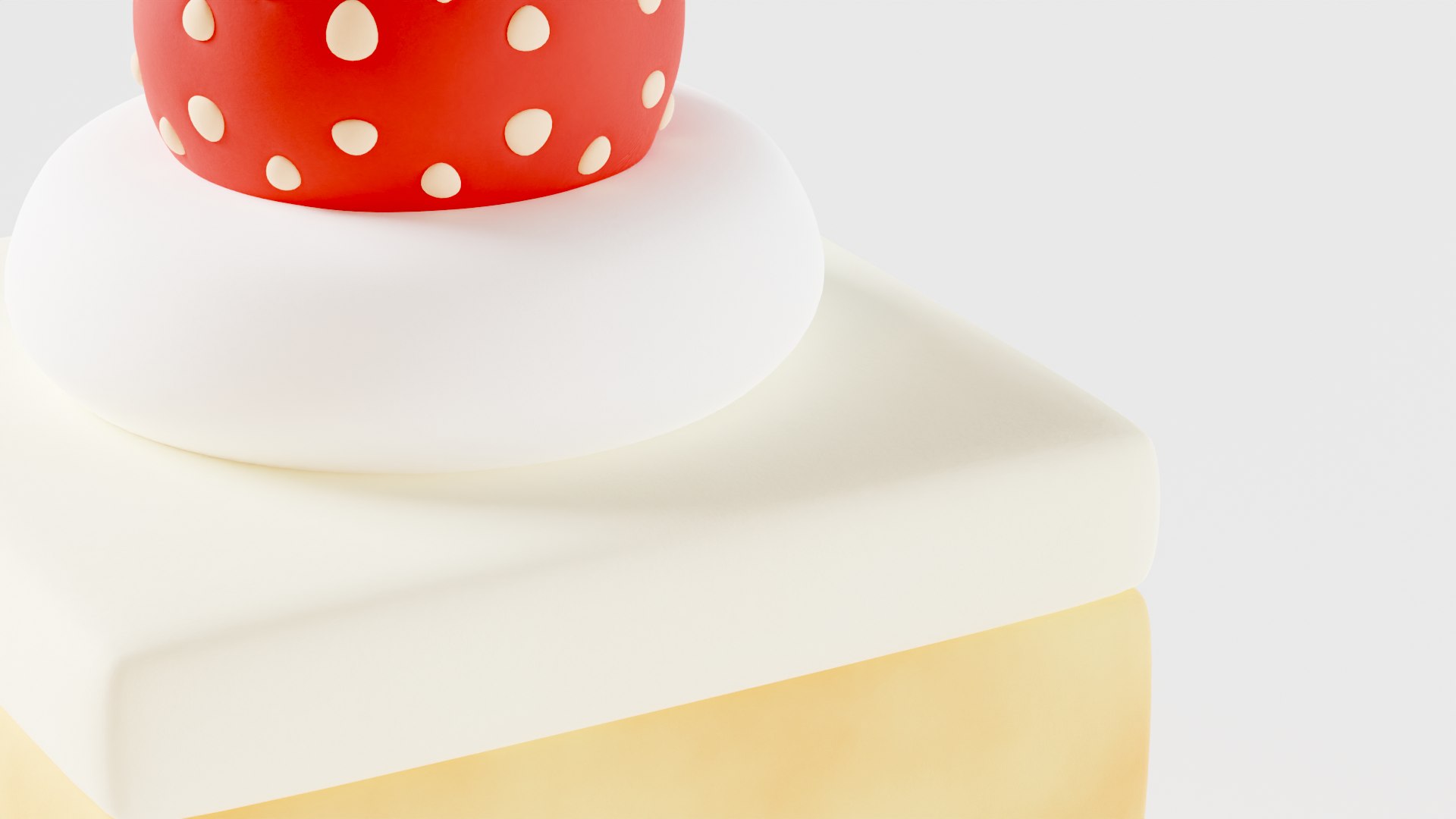 3D Strawberry Square Cake Model - TurboSquid 2136996