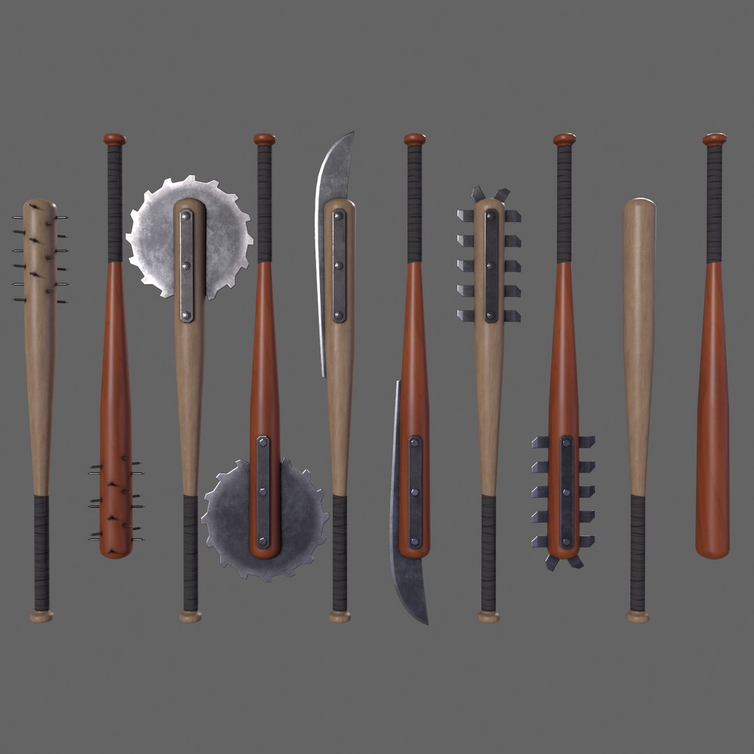 3D PBR Baseball Bat Weapons - Collection - TurboSquid 1830247
