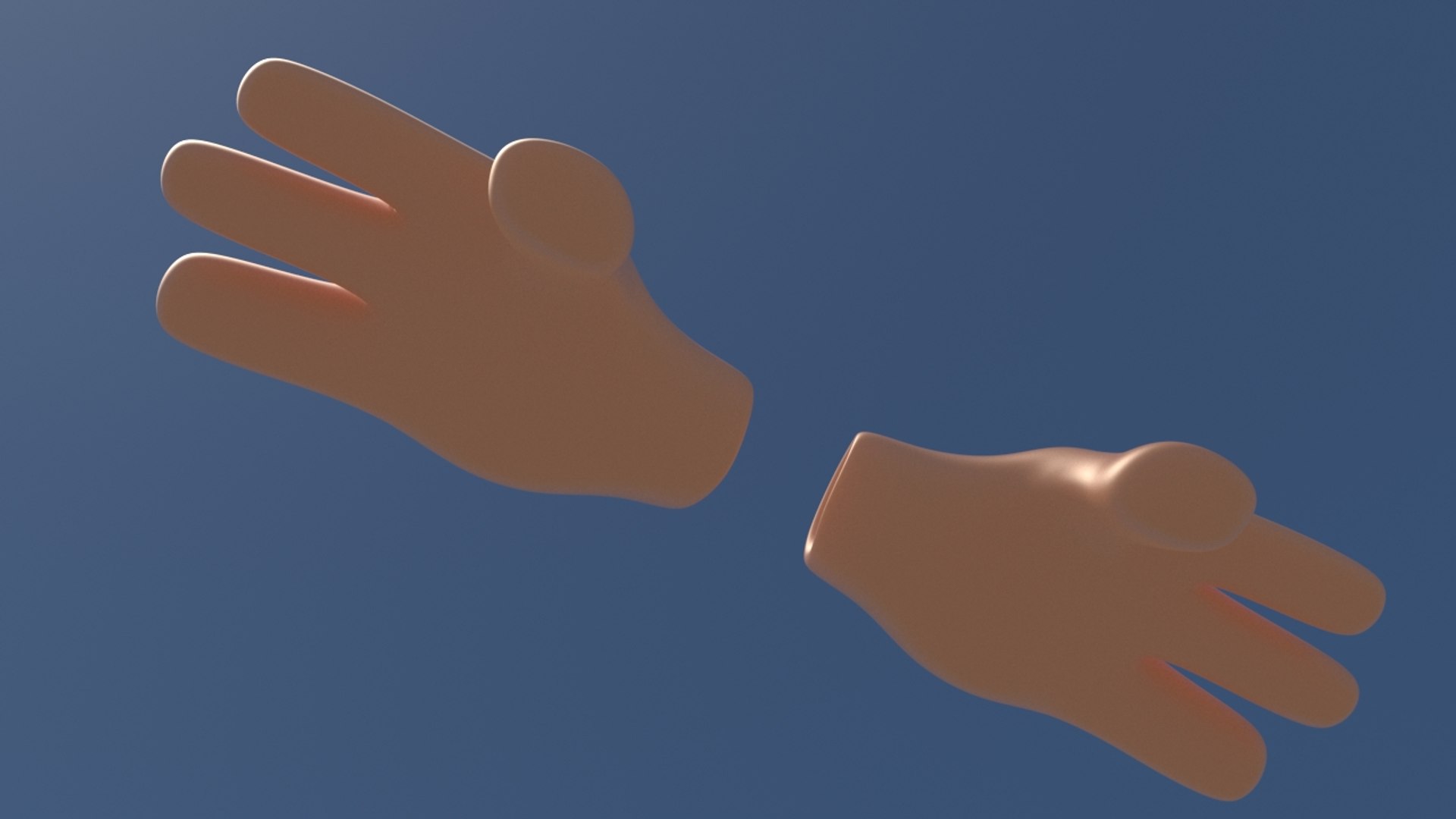 3d model cartoon hand